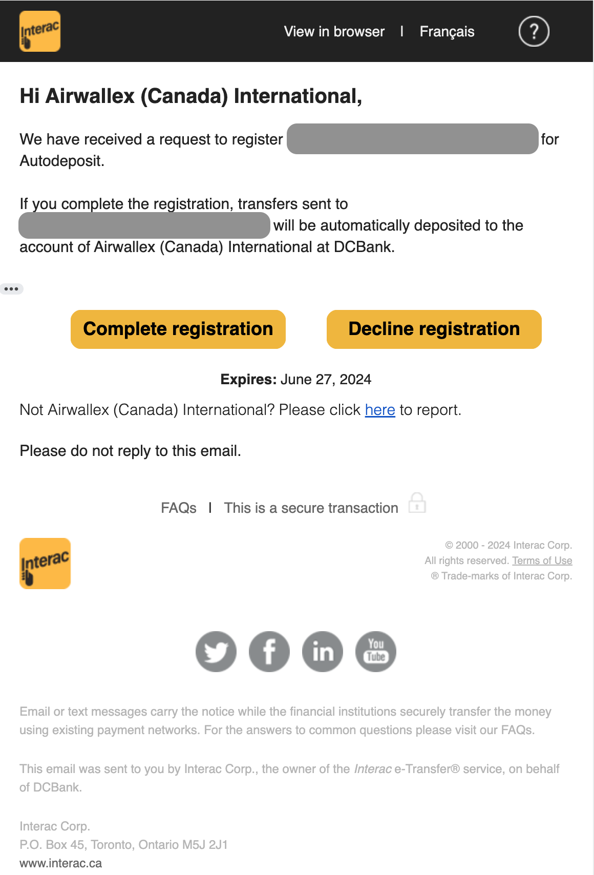 Canada Interac e-Transfer Guide – Airwallex Help Centre