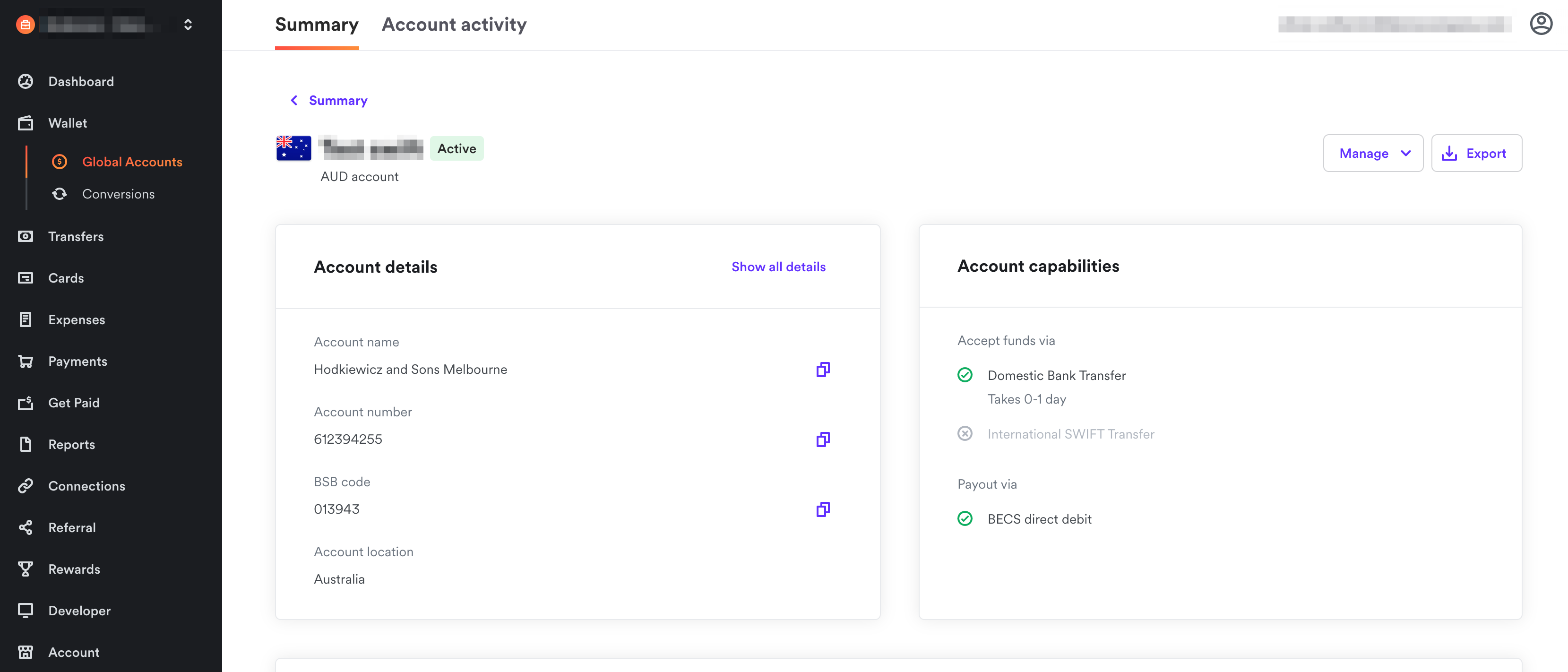 Creating and Viewing Global Accounts – Airwallex Help Centre