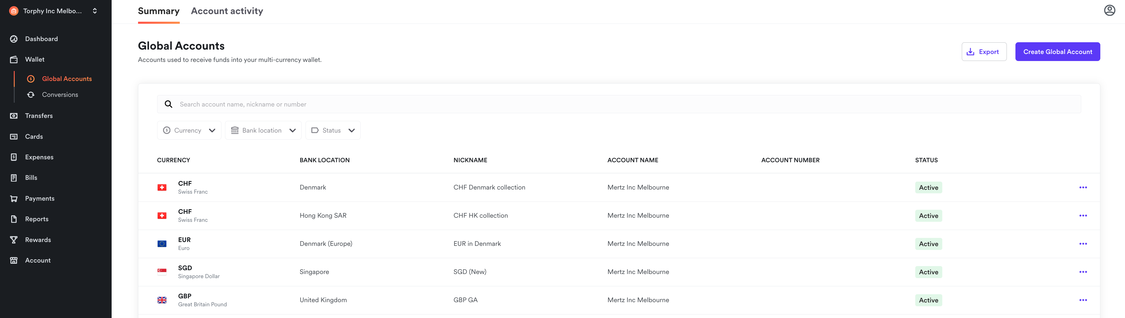 How can I enable Direct Debit functionality on my Global Account ...
