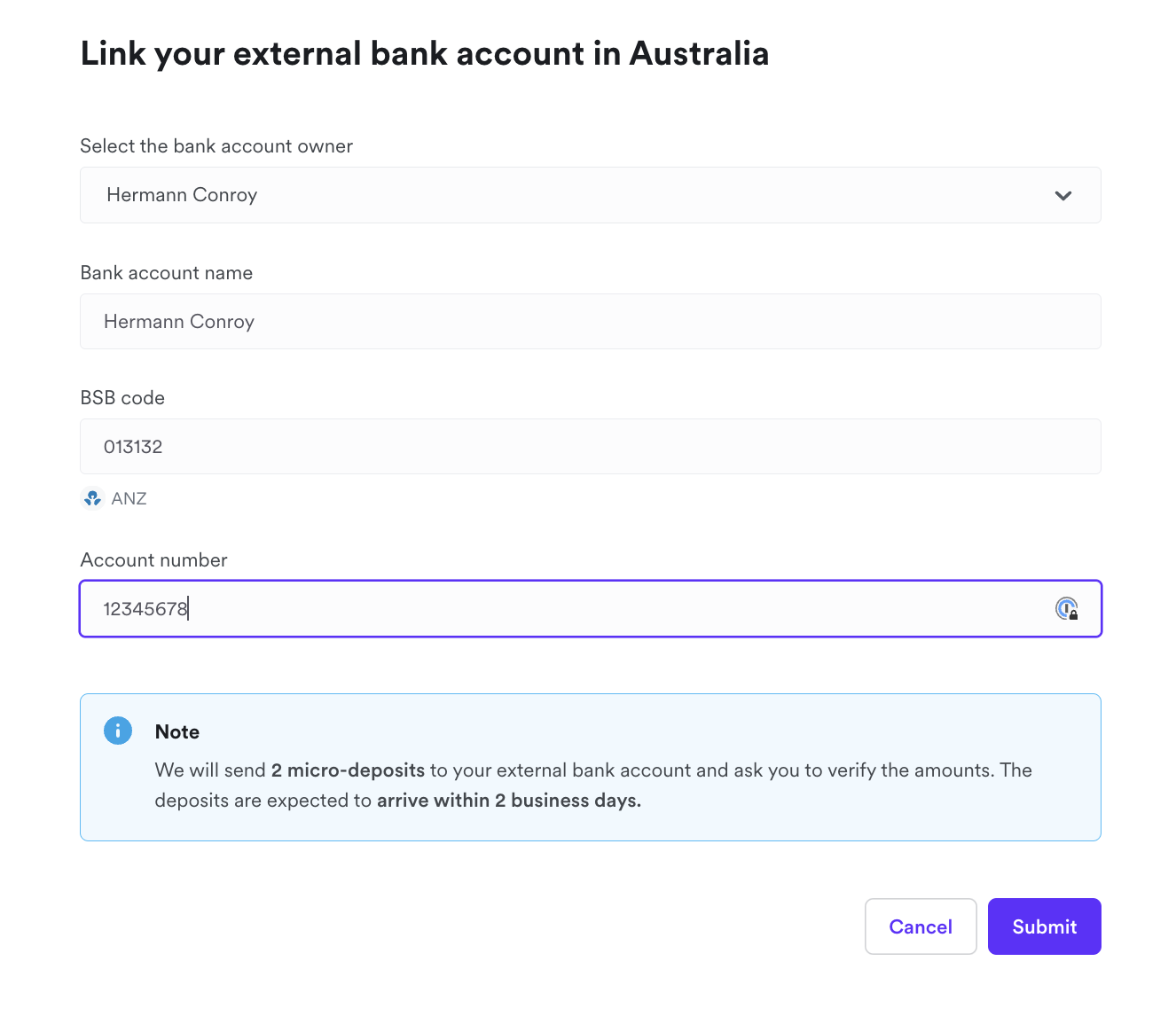 How to link your external bank account to Airwallex – Airwallex Help Centre