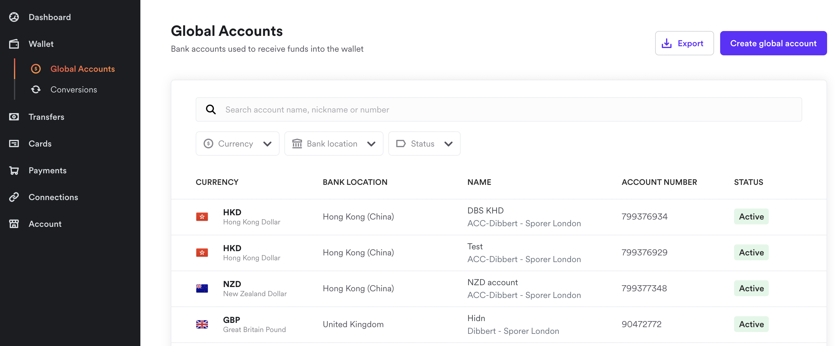 Creating and Viewing Global Accounts – Airwallex Help Centre