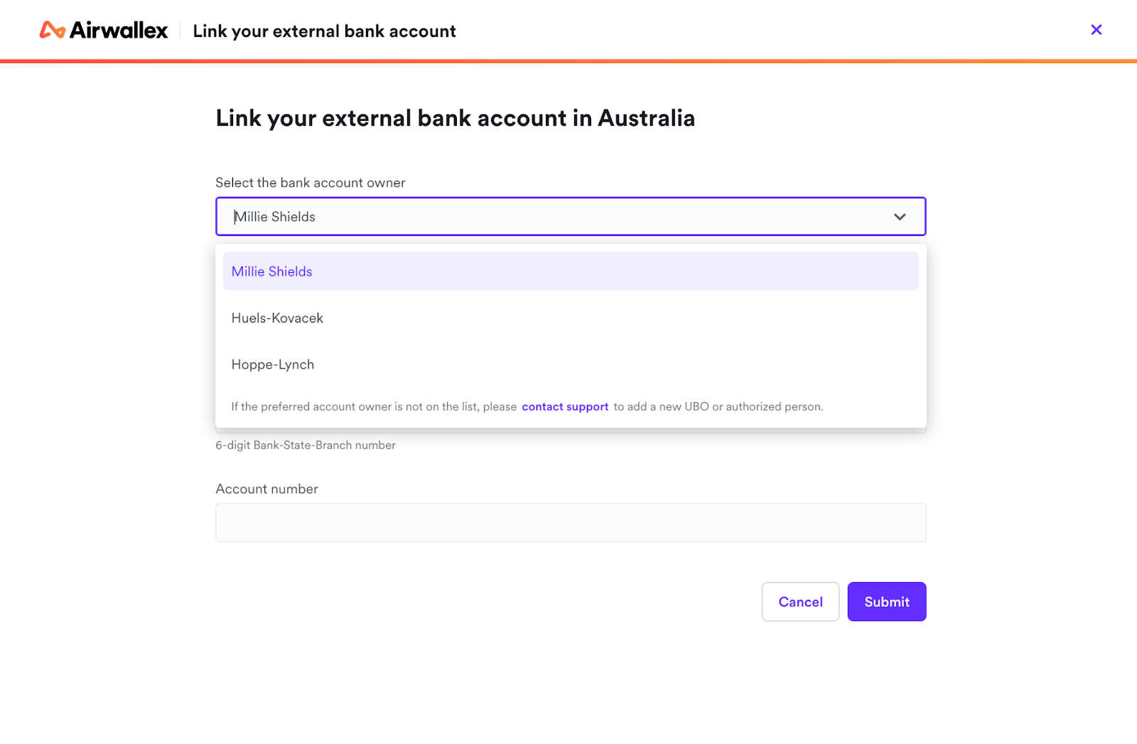 How to link your external bank account to Airwallex – Airwallex Help Centre
